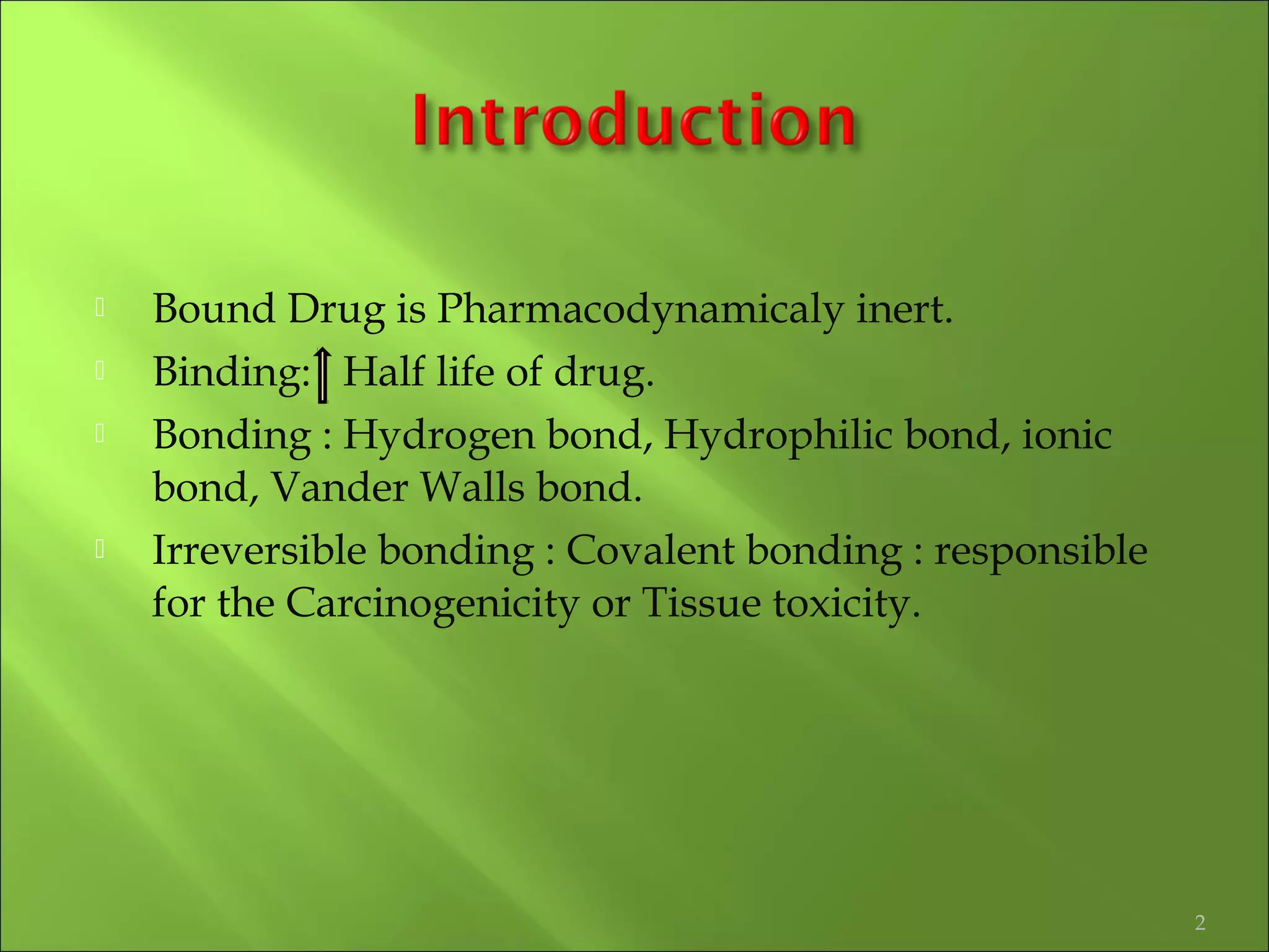 Protien binding of drugs | PPT