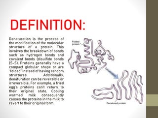 PROTIEN DENATURATION (1) (1).pptx by Medha Mishra | PPT
