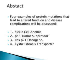 Protien mutation& cystic fibrosis | PPT
