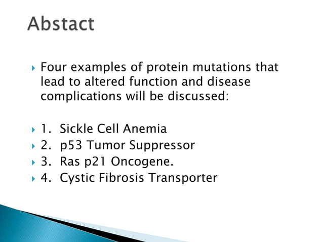 Protien mutation& cystic fibrosis | PPT