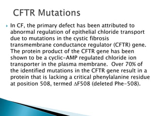 Protien mutation& cystic fibrosis | PPT