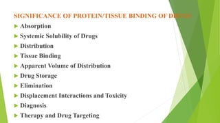 PROTEIN BINDING OF DRUGS | PPTX