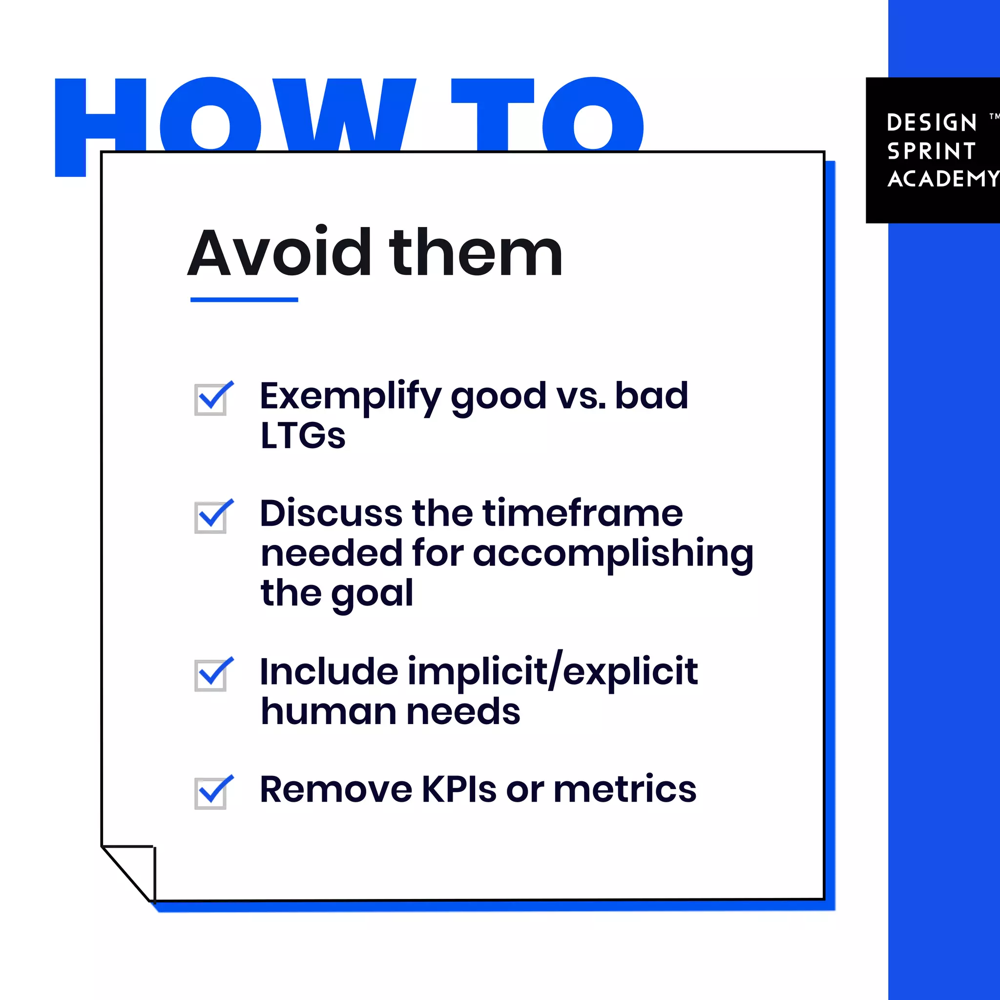 Long-term Goal Pro Tips (Design Sprints) | PDF