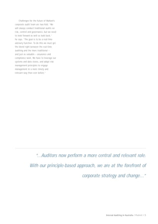 Internal Audit - Real Time Advisory | PDF