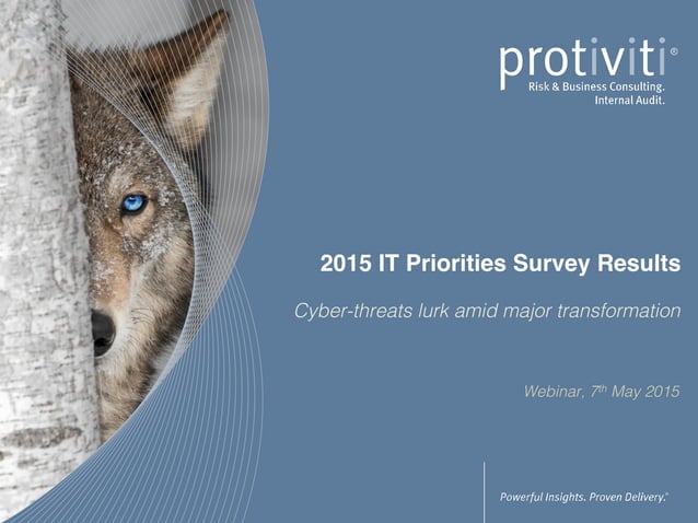 Protiviti Australia Webinar IT Priorities Survey 2015 | PPT