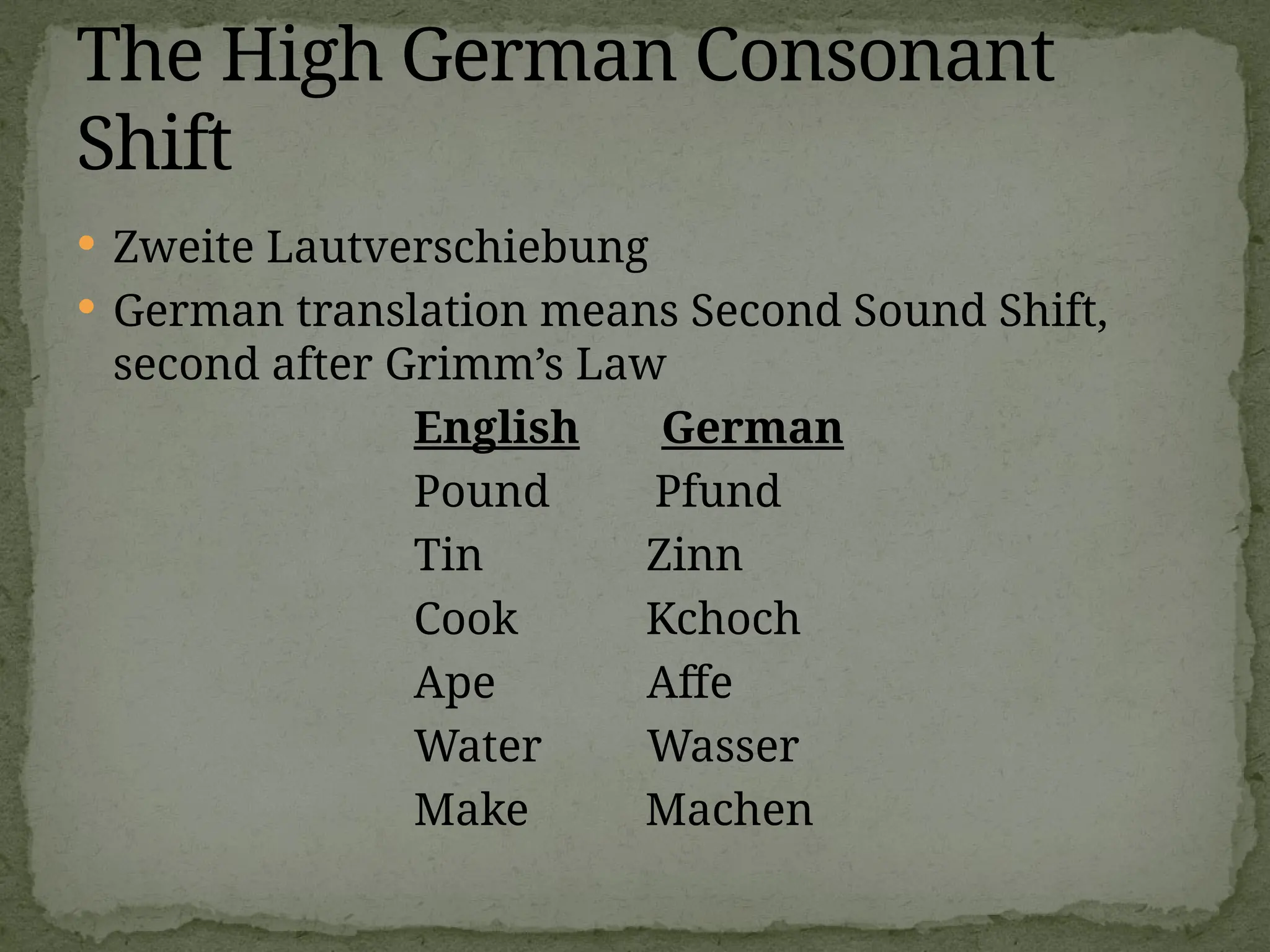 Proto-Germanic Languages - History of English Language | PPT