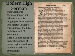 Proto-Germanic Languages - History of English Language | PPT