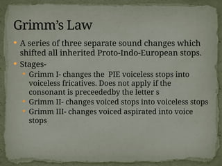 Proto-Germanic Languages - History of English Language | PPT
