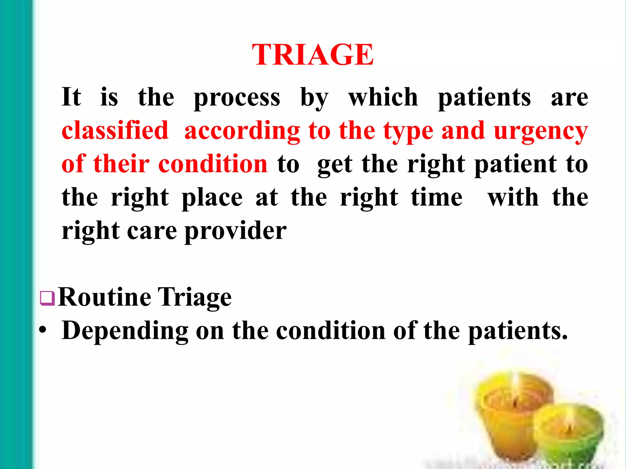 Protocals in emergency nursing | PPTX
