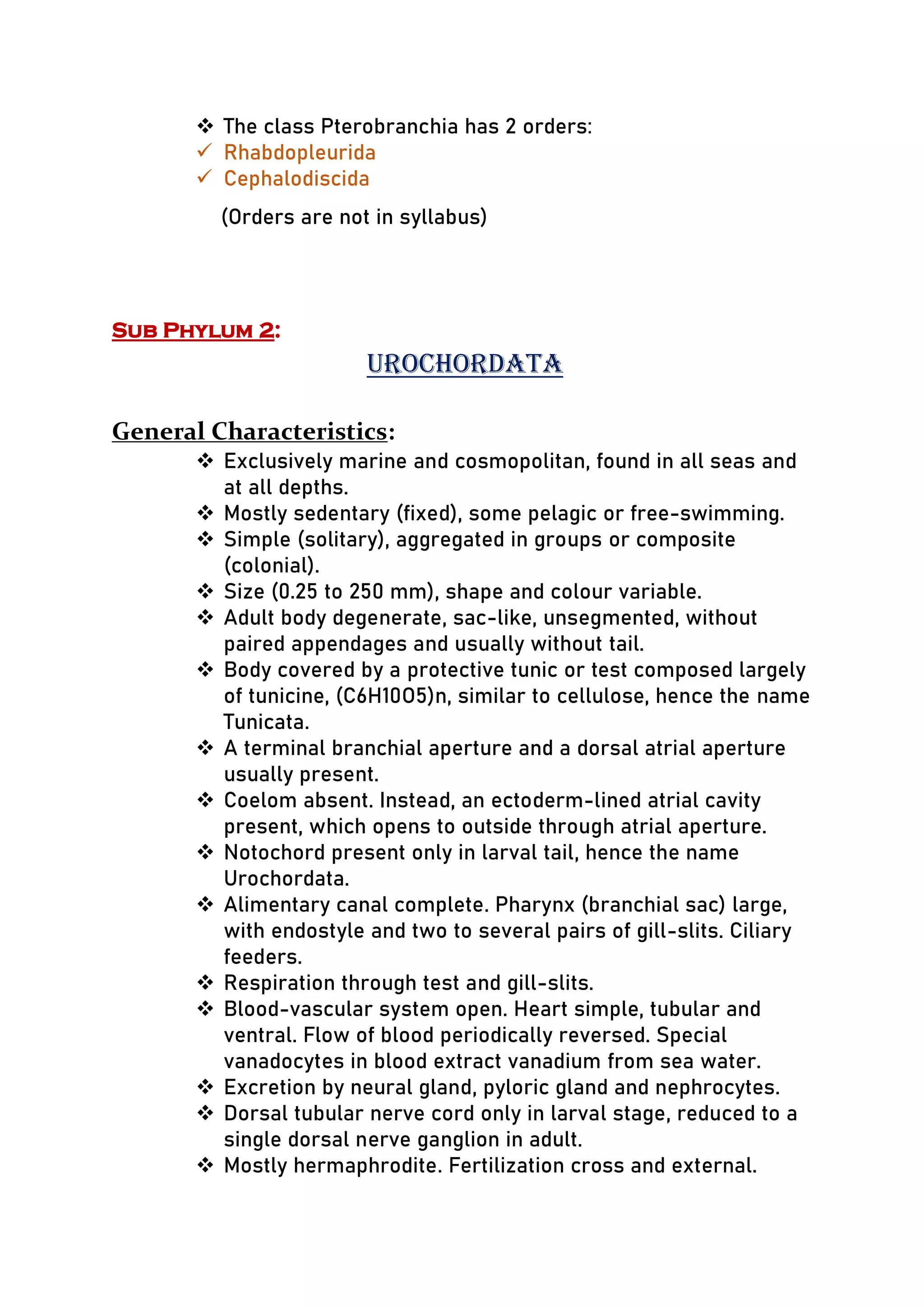 Protochordata by Tiasha De (University of Calcutta) | PDF