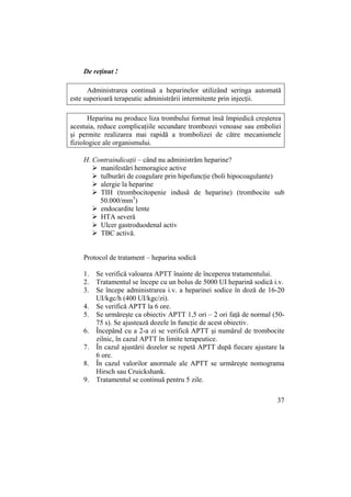 Protocoale de tratament anticoagulant | PDF