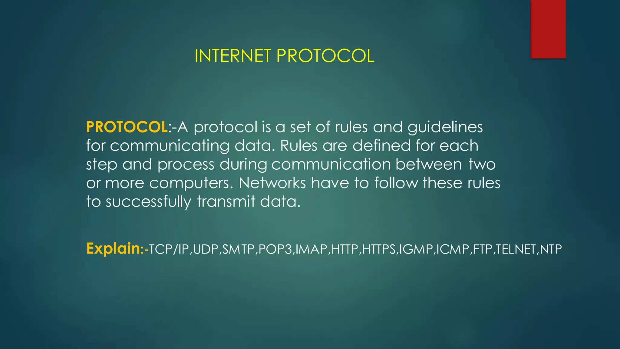 Internet Protocol | PPT