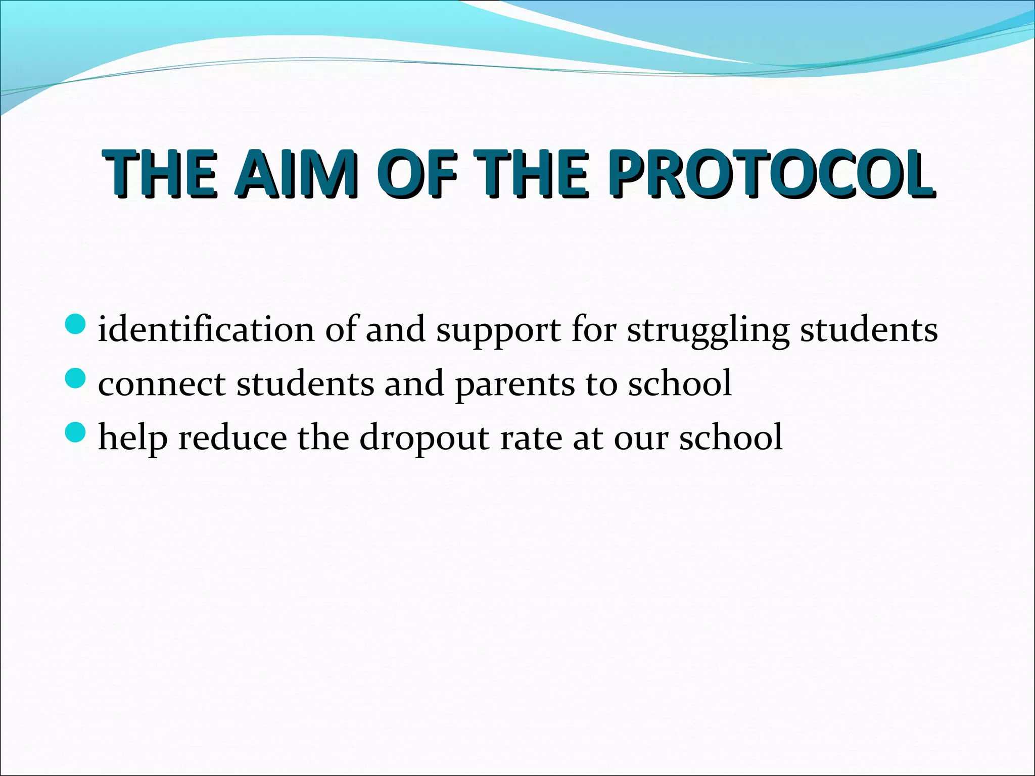 Protocol about solutions to dropouts_ | PPT