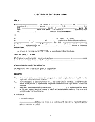 Protocol Amplasare Urna | DOC