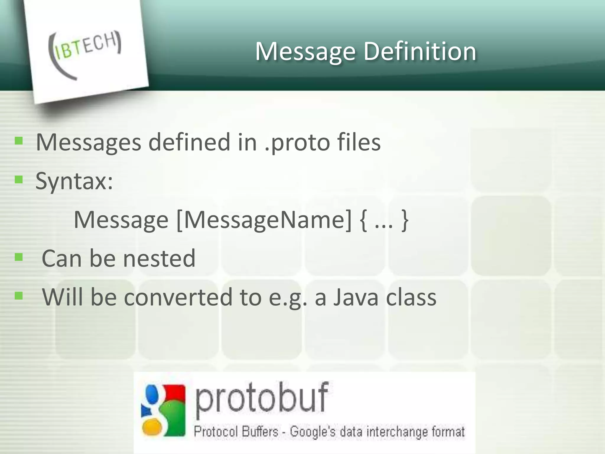 Protocol Buffers | PPTX | Programming Languages | Computing
