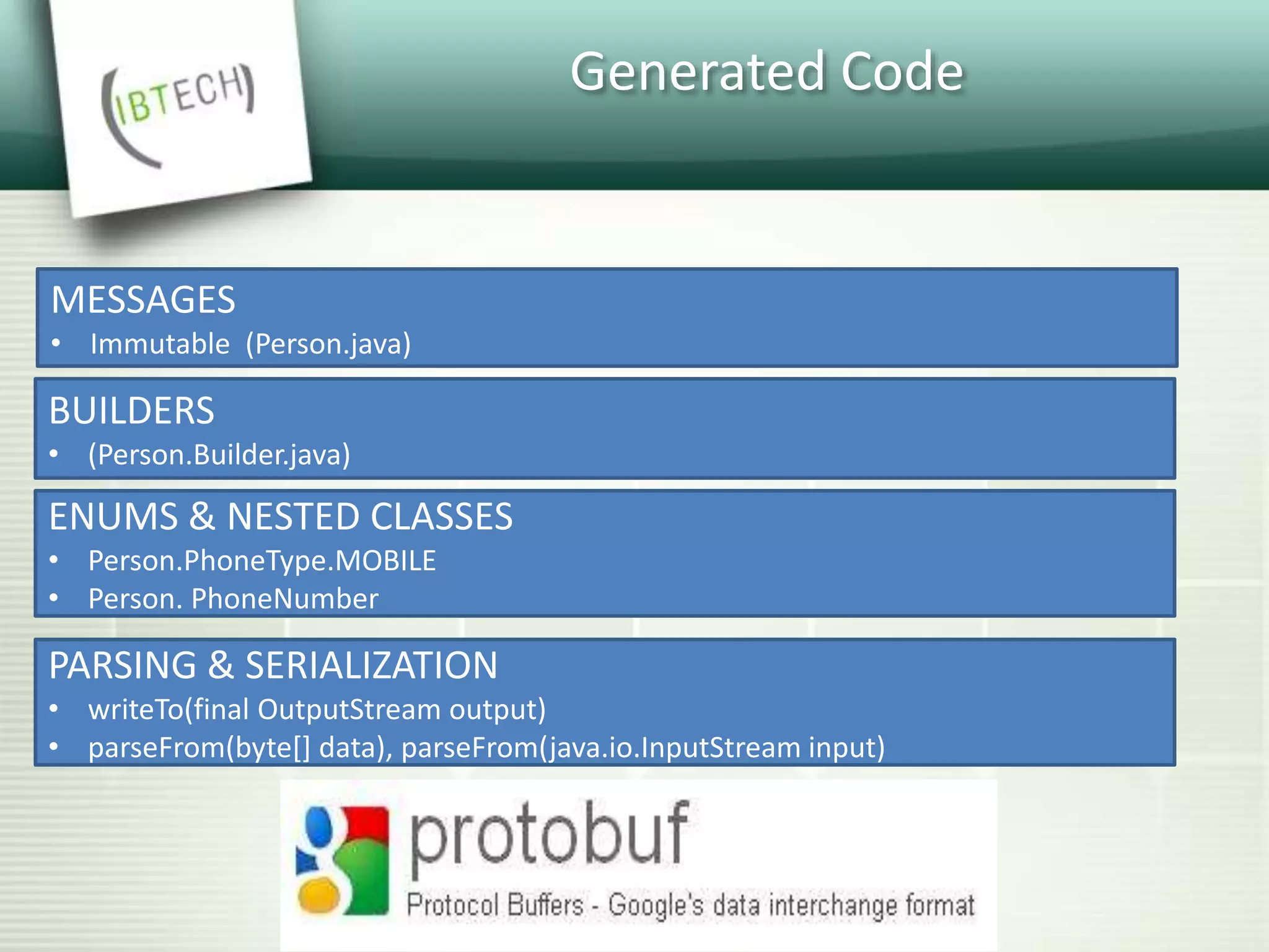 Protocol Buffers | PPTX | Programming Languages | Computing
