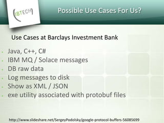 Protocol Buffers | PPTX | Programming Languages | Computing