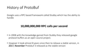 Google Protocol Buffers + gRPC | PPT