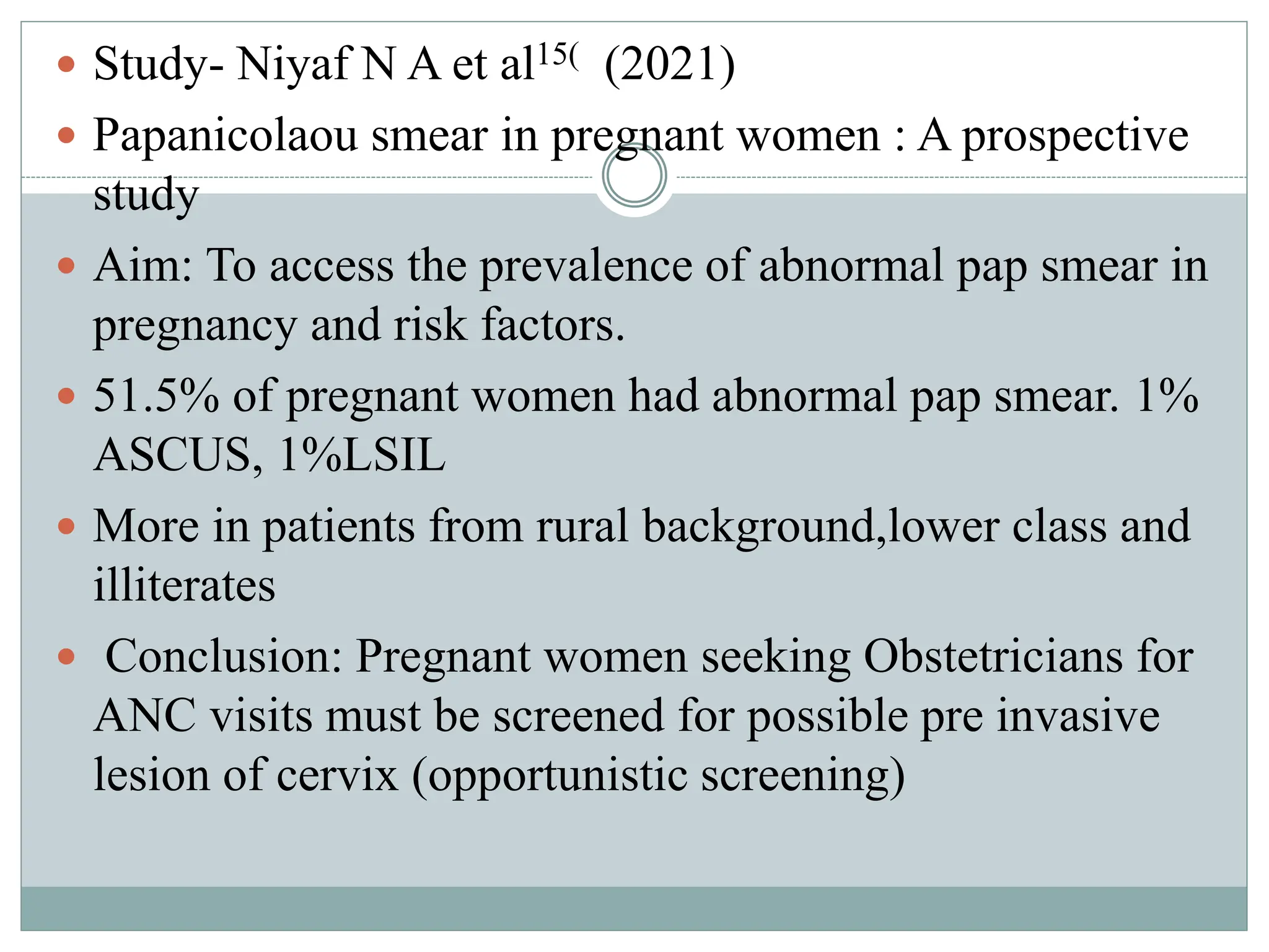 Thesis protocol the pap smear in pregnancy | PPTX