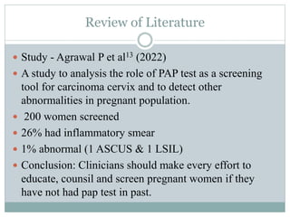 Thesis protocol the pap smear in pregnancy | PPTX