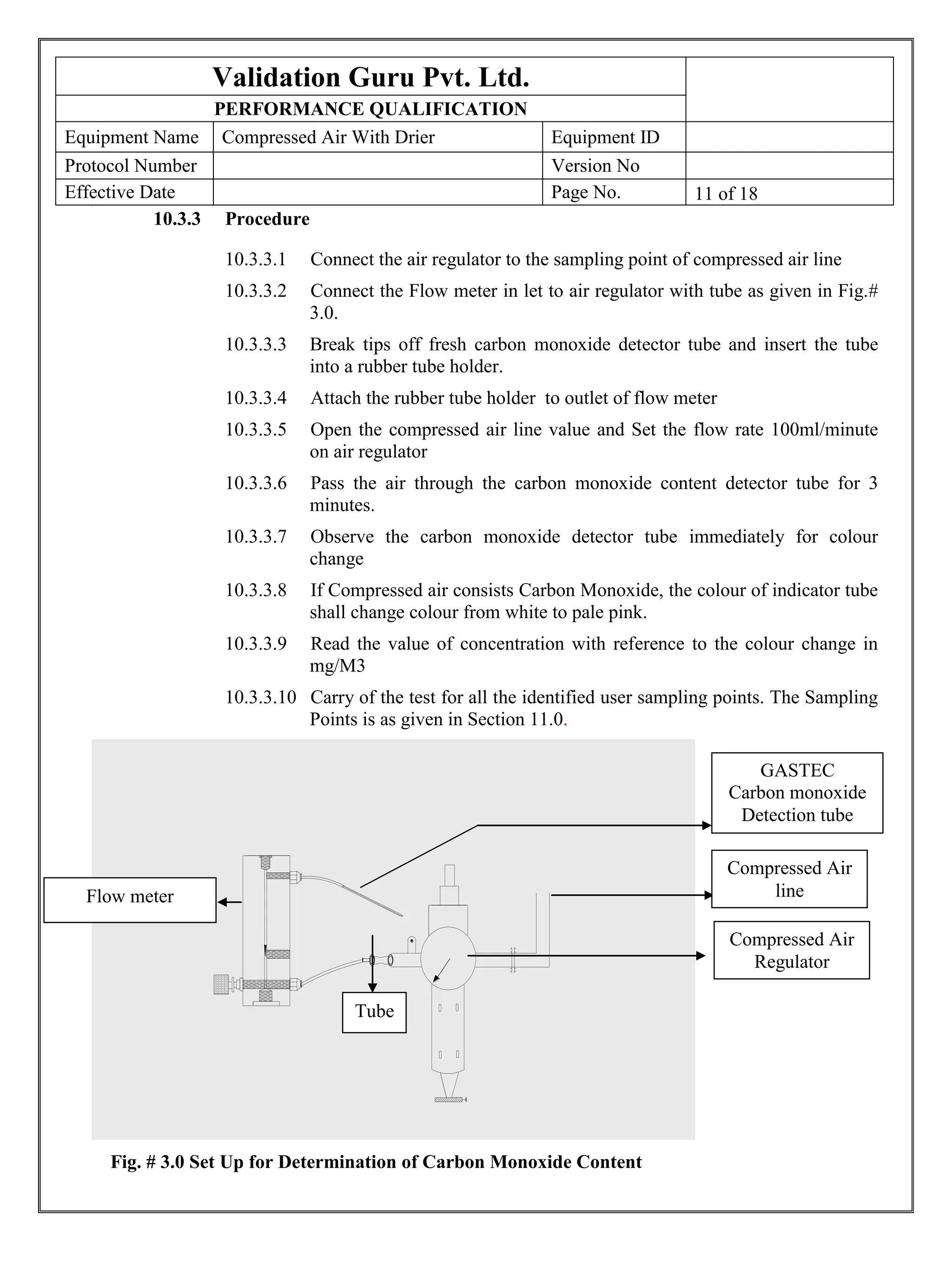 Protocol for compressed air validation | PDF
