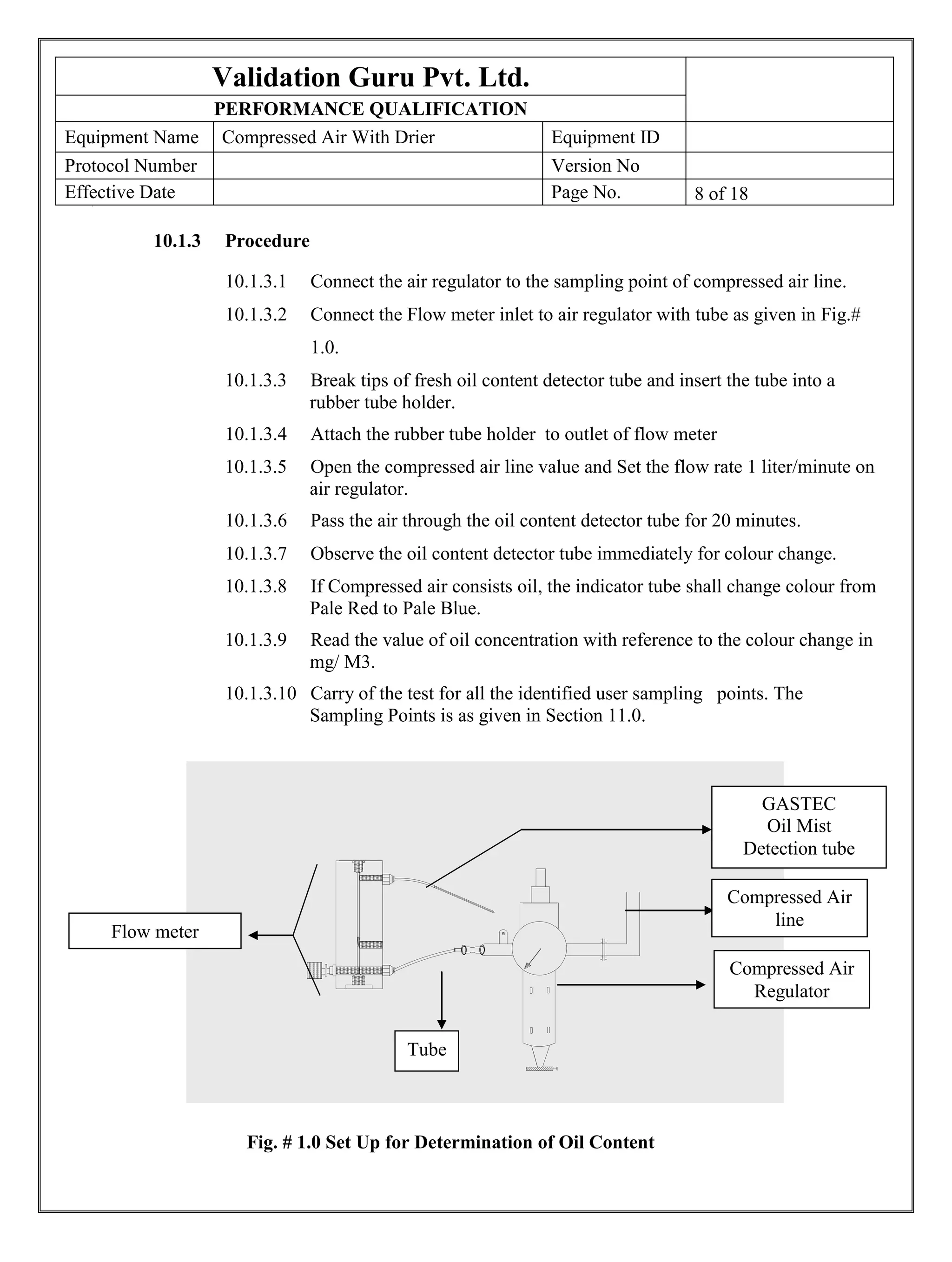 Protocol for compressed air validation | PDF
