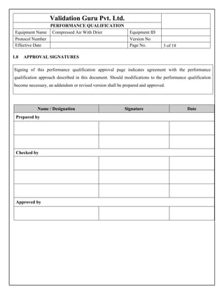 Protocol for compressed air validation | PDF
