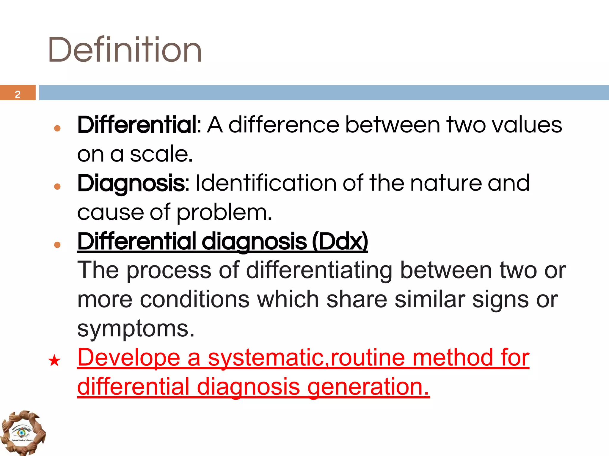 Protocol for differential diagnosis of common ocular diseases | PDF