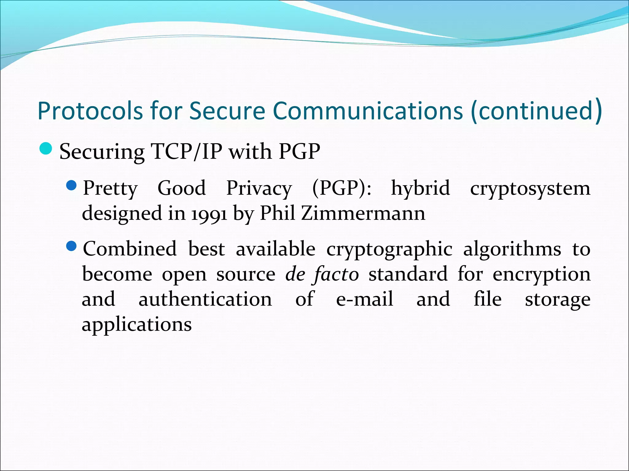 Protocol for Secure Communication | PPT