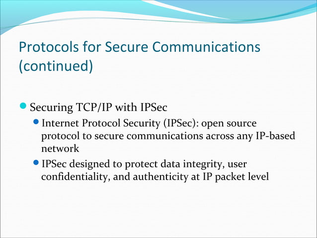 Protocol for Secure Communication | PPT