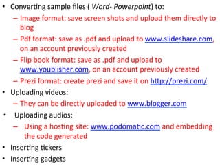 Protocol for uploading samples to blog | PDF