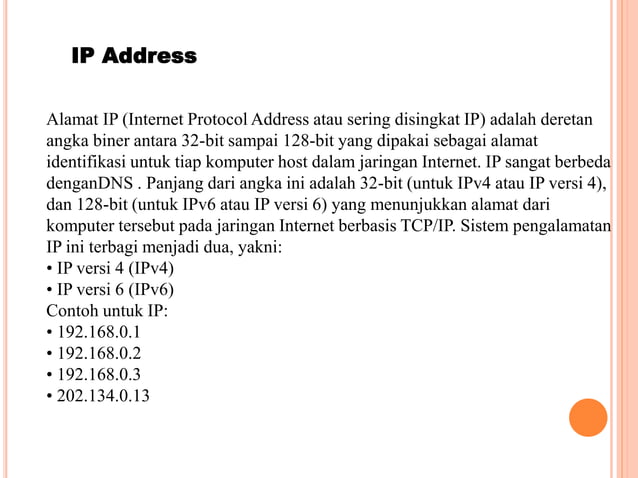 PROTOCOL, IP ADDRESS.ppt