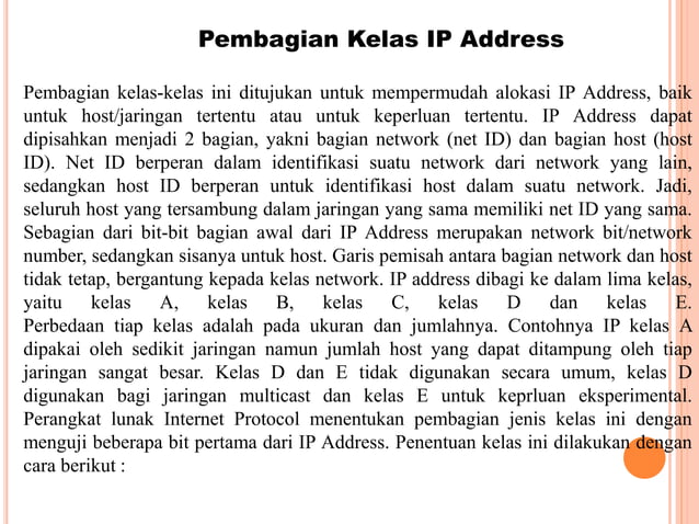 PROTOCOL, IP ADDRESS.ppt