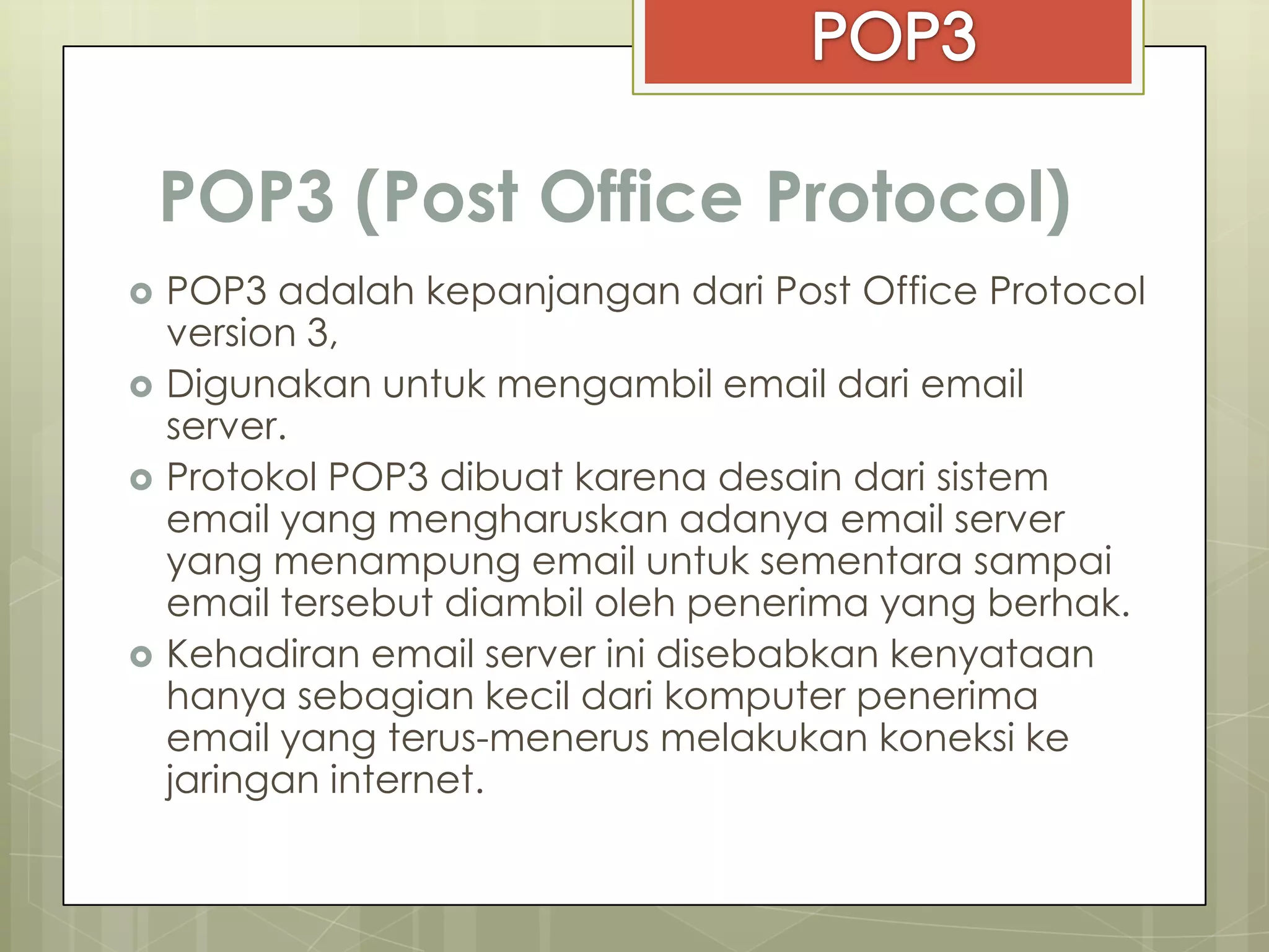 Protocol jaringan komputer | PPTX