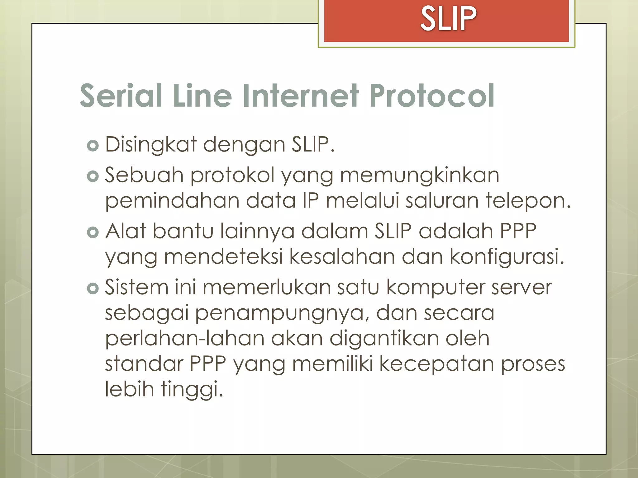 Protocol jaringan komputer | PPTX