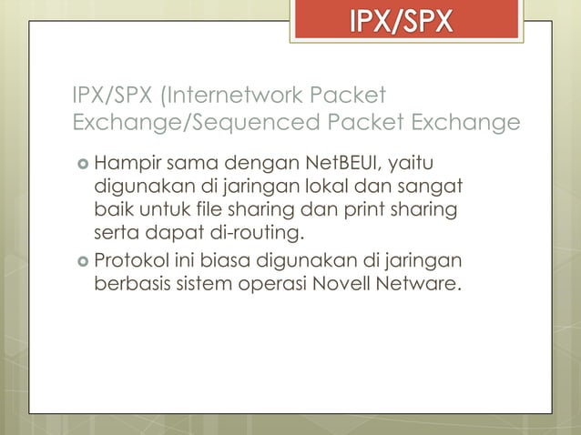 Protocol jaringan komputer | PPTX