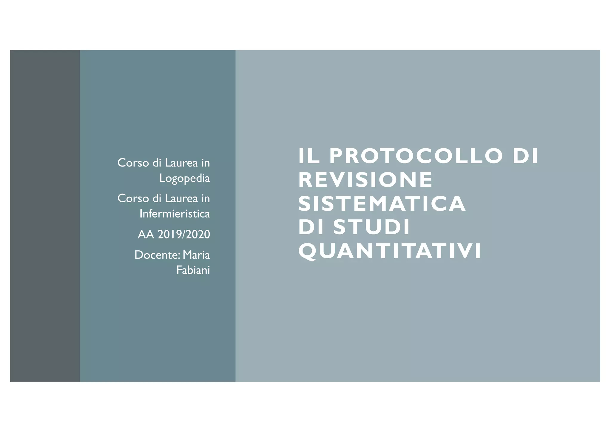 Scrivere il protocollo di revisione sistematica | PDF