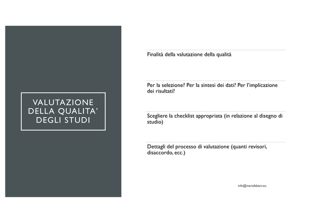 Scrivere il protocollo di revisione sistematica | PDF