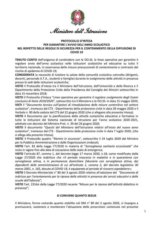 Protocollo sicurezza | PDF