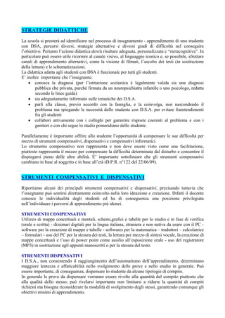 Protocollo studenti dsa | PDF