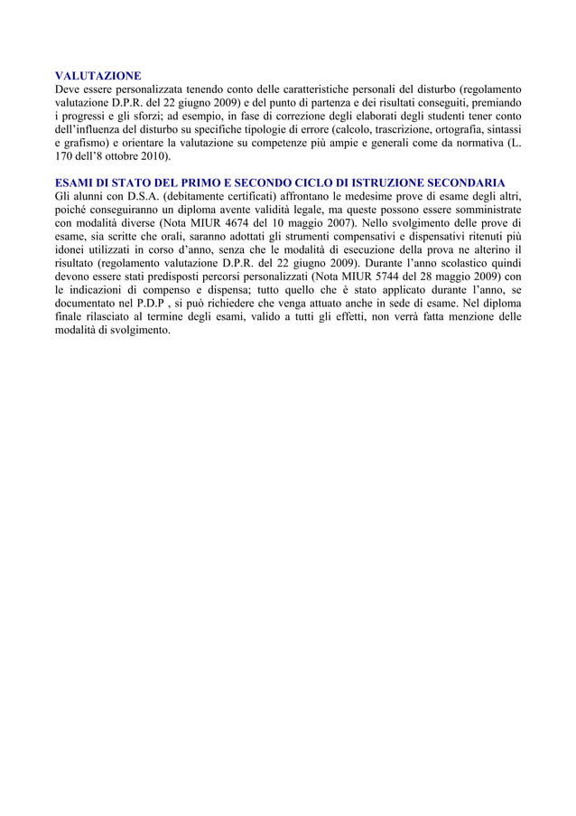 Protocollo studenti dsa | PDF