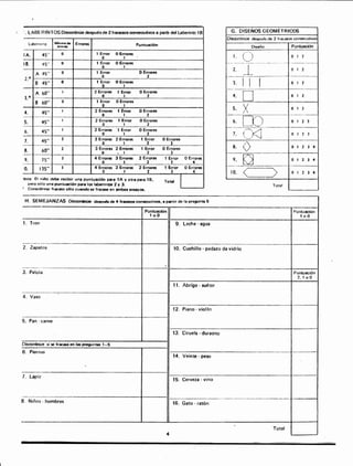Protocolo WPPSI | PDF