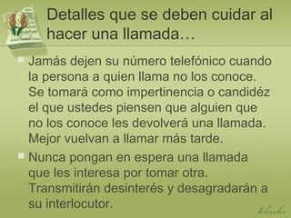 Protocolo en el teléfono | PPT