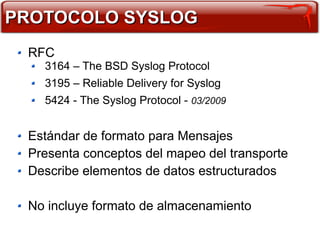 Protocolo syslog | PDF