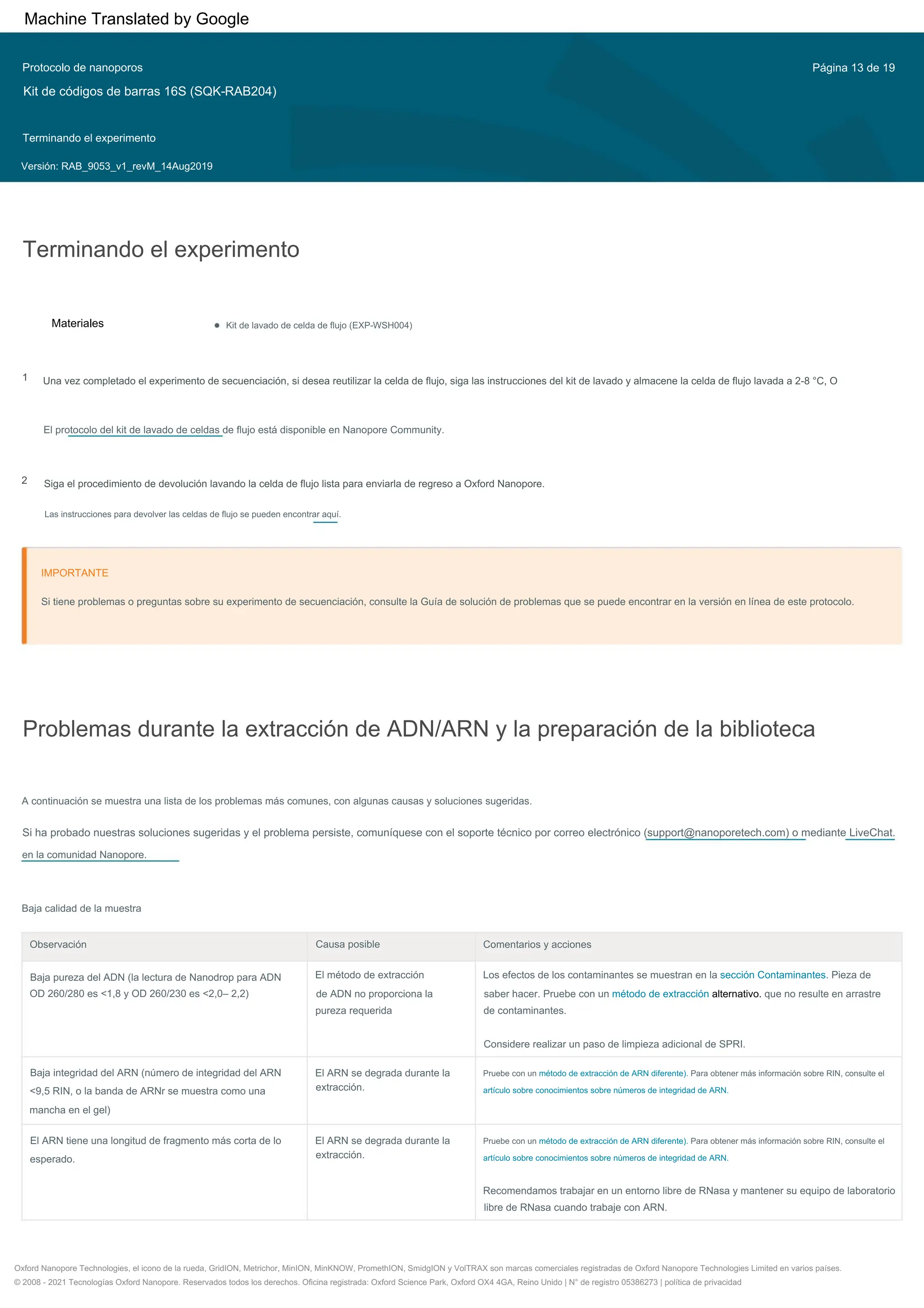 PROTOCOLO DE NANOPOROS Kit de códigos de barras 16S (SQK-RAB204) | PDF