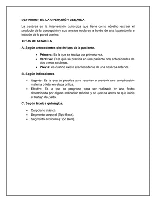 Protocolo cesarea | DOCX
