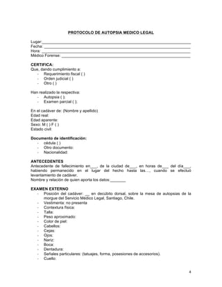 Protocolo de autopsia medico legal | PDF