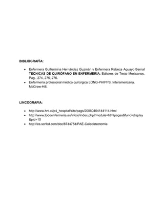 Protocolo de colelap | DOCX