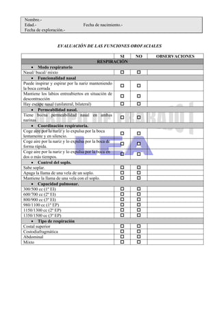 Protocolo de evaluacion de disglosias | PDF | Ear, Nose and Throat ...