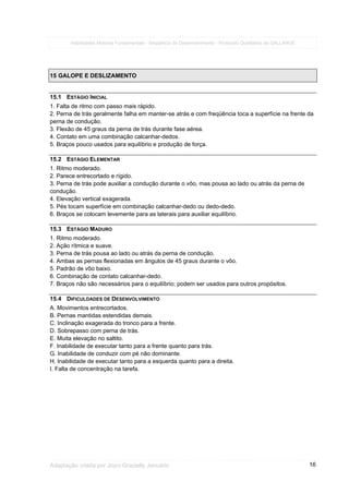 Protocolo de gallahue | PDF
